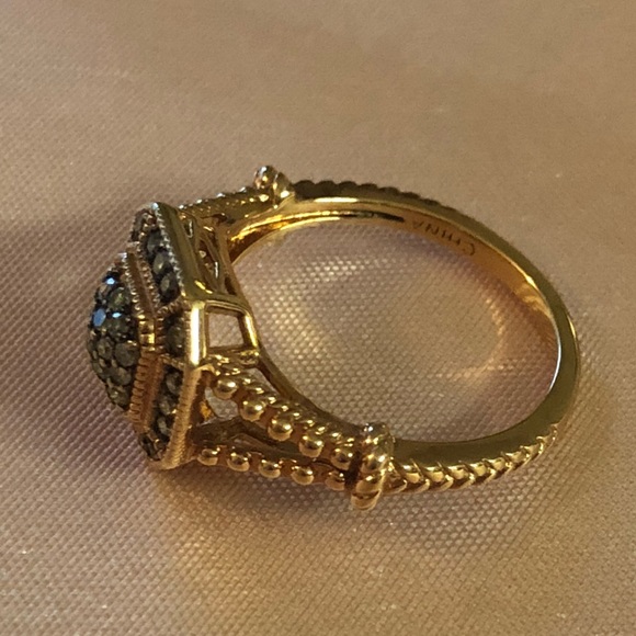 Savvy Cie | Jewelry | Savvy Cie Rose Champagne Pave Diamond Rings ...